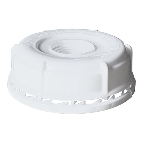Each: 70mm White PP Closure For Tight-Heads w/ Rachet Ring and 3/4' Kn