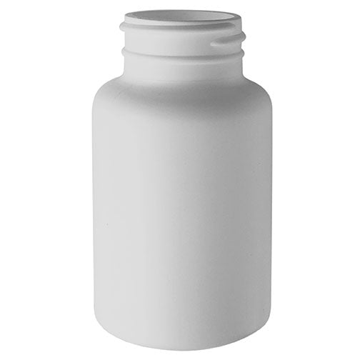 150 cc White HDPE Plastic Packer Bottles 38-400